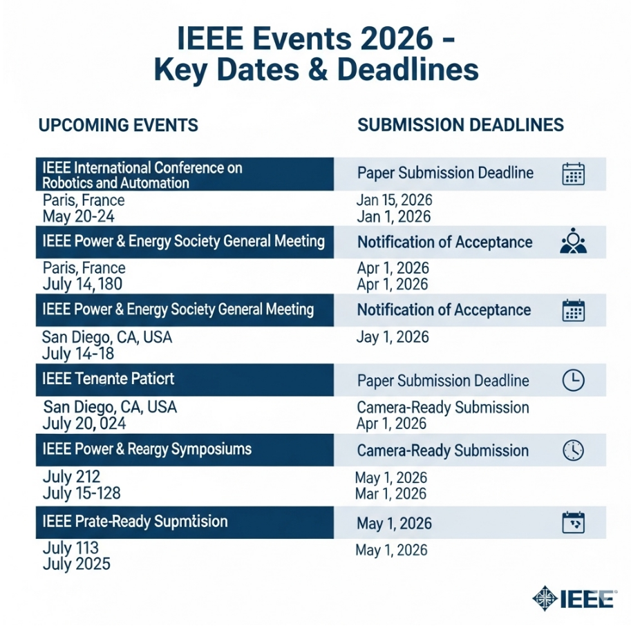 A Guide to Upcoming IEEE & Technical Conferences in 2026 - Academic ...